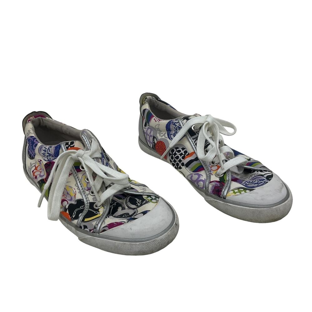 Coach Women's White Lace Up Poppy Barrett Sneakers Sh… - Gem